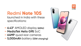 Xiaomi Redmi Note 10S - Full Specifications & Price in India (23rd ...