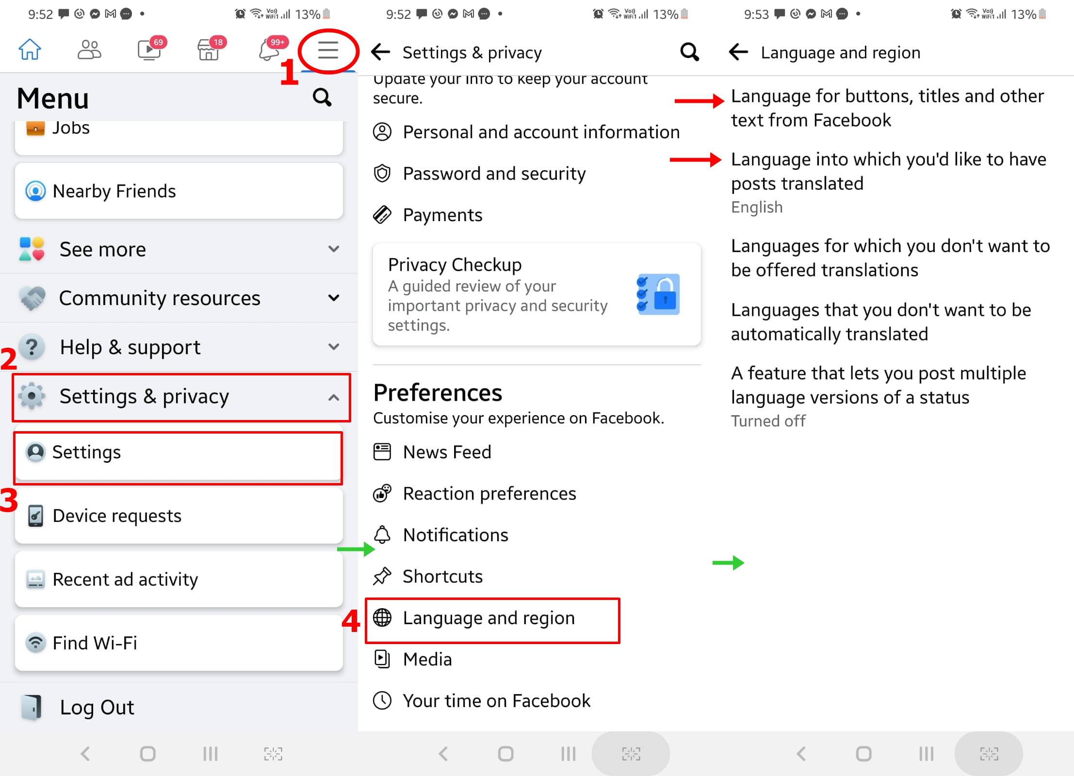 Facebook How To Change Language Of Your Facebook Account And News Feed Facebook How To Change Language Of Your Facebook Account And News Feed