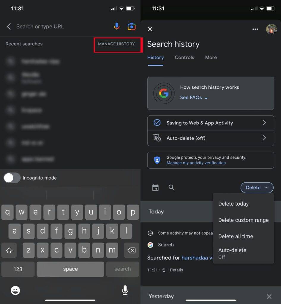 How to delete Google search history (Quick Guide)
