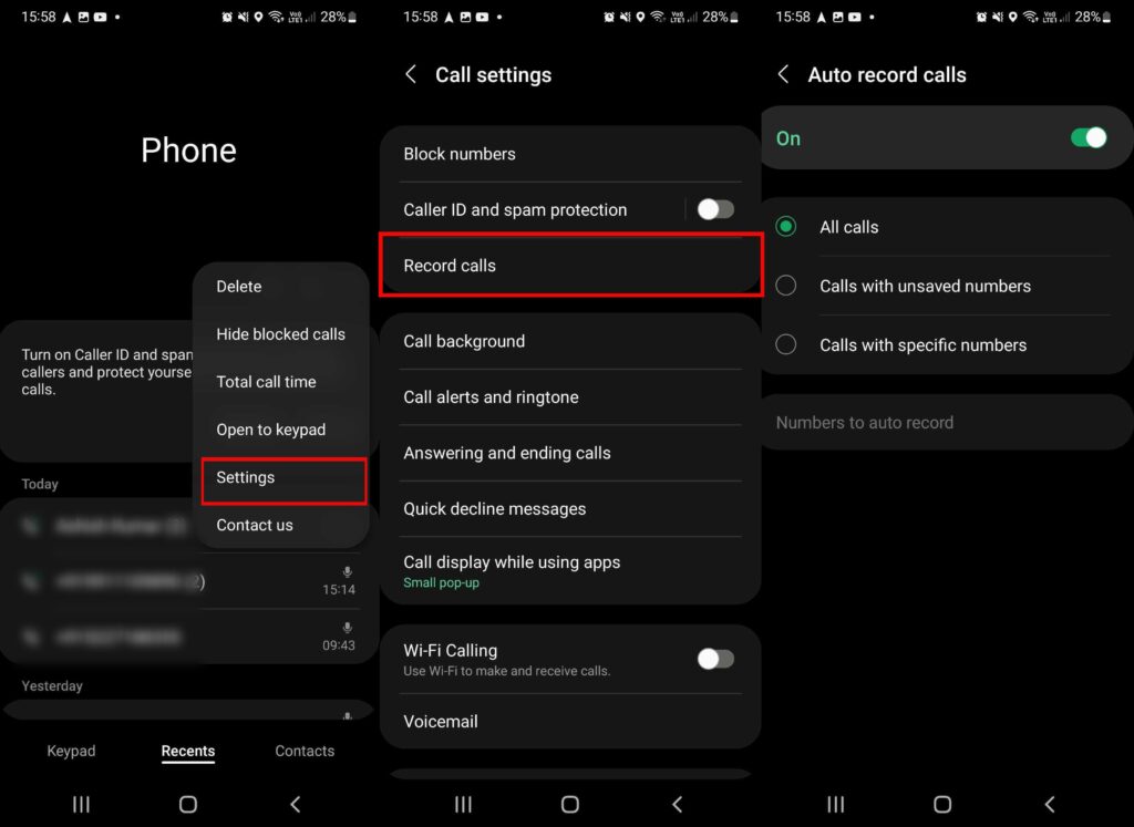 Call Recording How To Record Call On Xiaomi Realme Samsung Oneplus
