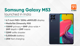 Samsung Galaxy M53 5G - Full Specifications & Price in India (8th May ...
