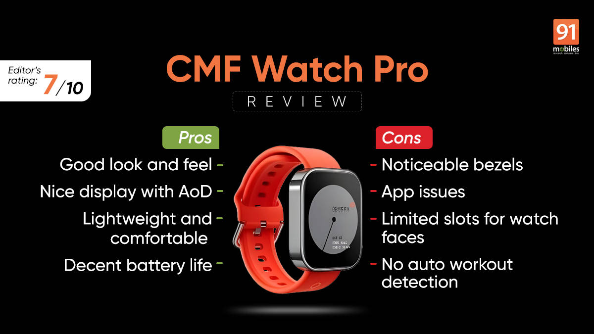 CMF Watch Pro review with pros and cons, verdict
