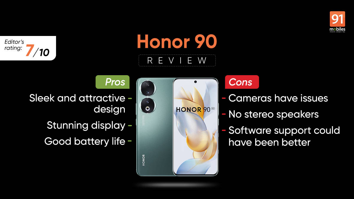 Honor 90 Review - Pros and cons, Verdict | 91Mobiles