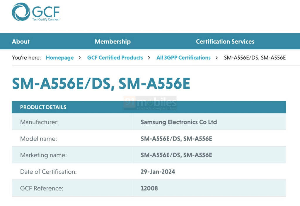 Samsung Galaxy A35 5G gets spotted on Bluetooth SIG; shows up on GCF ...