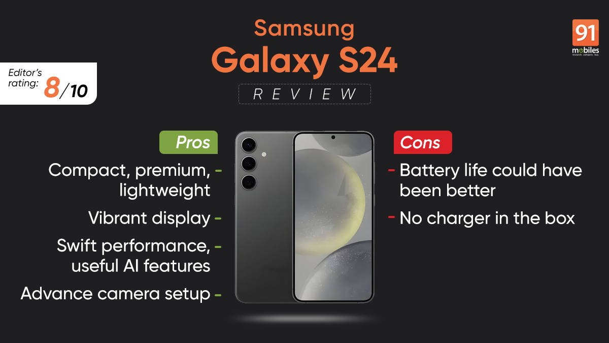 Samsung Galaxy S24 review - Pros and cons, Verdict