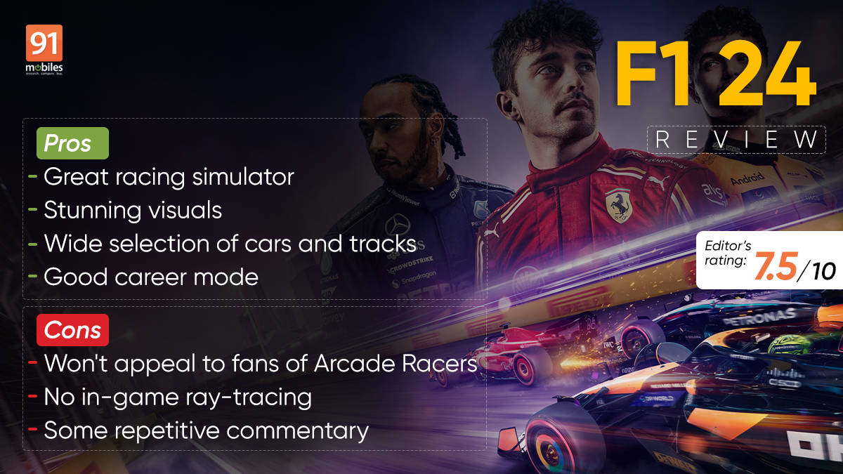 F1 24 review: A good F1 racing sim | 91mobiles.com