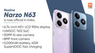 realme Narzo N63 - Price in India, Full Specs (8th January 2025 ...