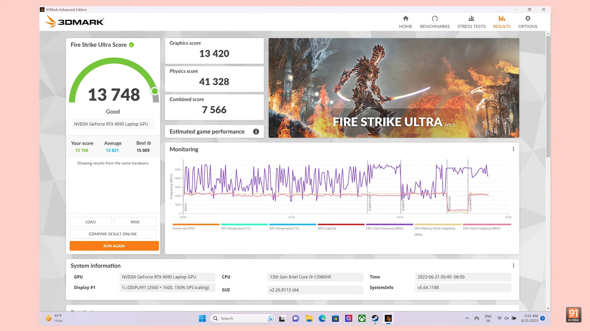 MSI Raider GE78 HX 13VI-087IN Laptop (Core i9 13th Gen/64 GB/2 TB SSD ...